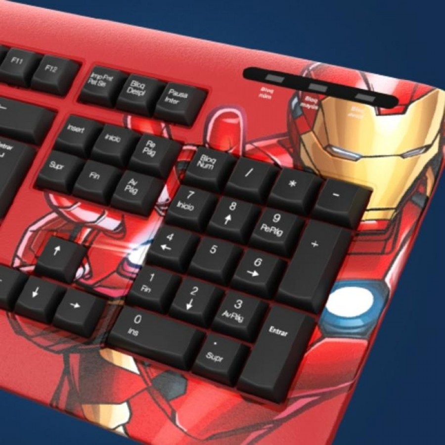 Teclado Marvel Iron Man Xtech XTK-M401IM - Galaxy Studio